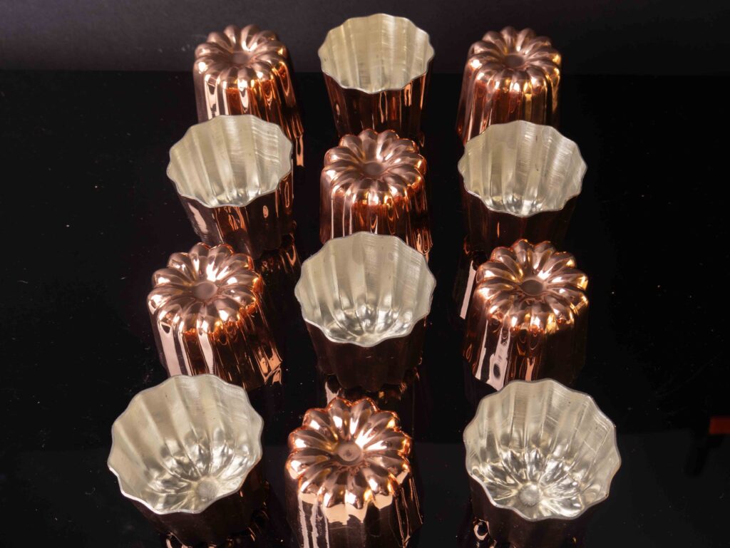 French Copper Canele Molds Set of 12 | Perfect Baking Tools - KayRana