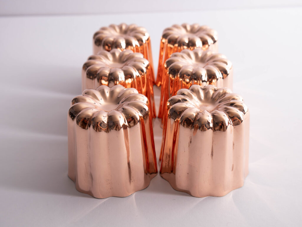 French Copper Canele Molds Set of 6 Cupcake Mold Gift - KayRana